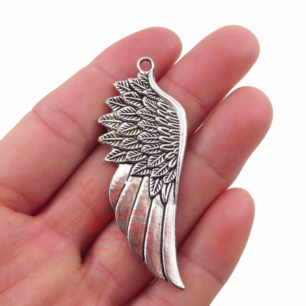 2 Angel Wing Pendants 59mm Wholesale Antiqued Bronze Plated | Etsy