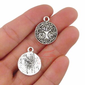 Tree of Life Charms 3 Pieces Matching Set - Wholesale Antiqued Silver ...