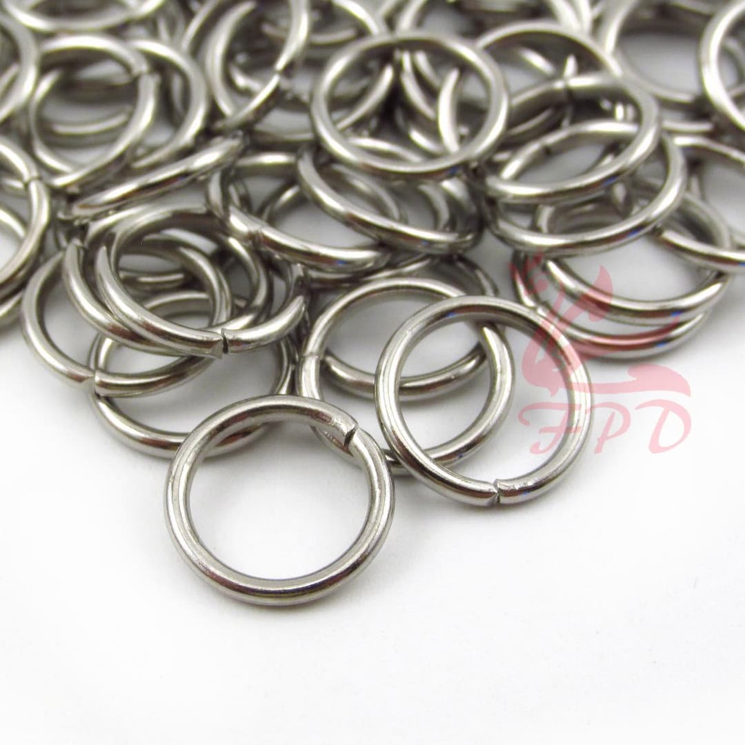 12mm Jump Rings - 50/100/200 Wholesale Stainless Steel 15 Gauge Open ...