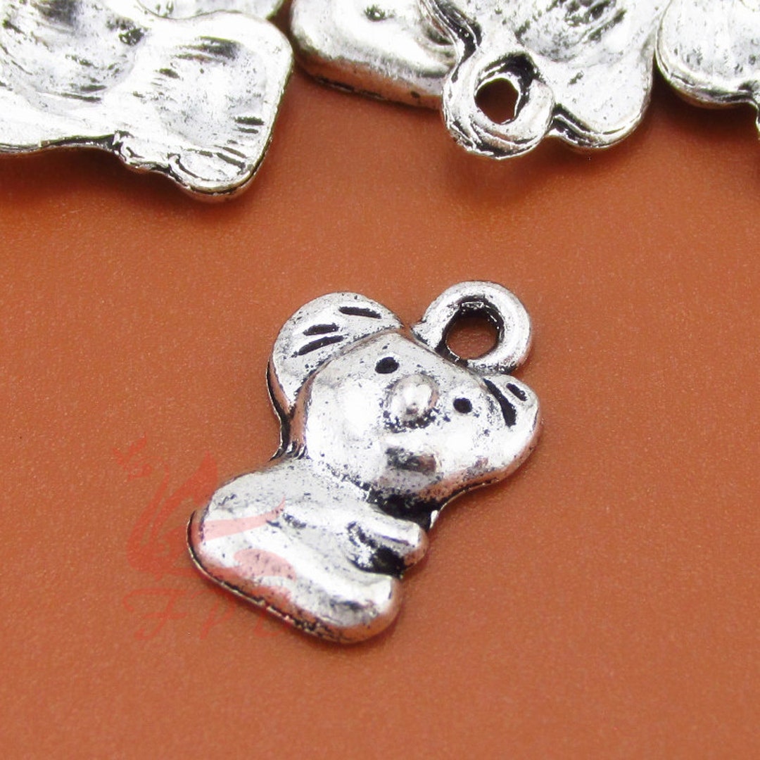 10 Koala Charms 16mm Wholesale Antiqued Silver Plated Pendants ...
