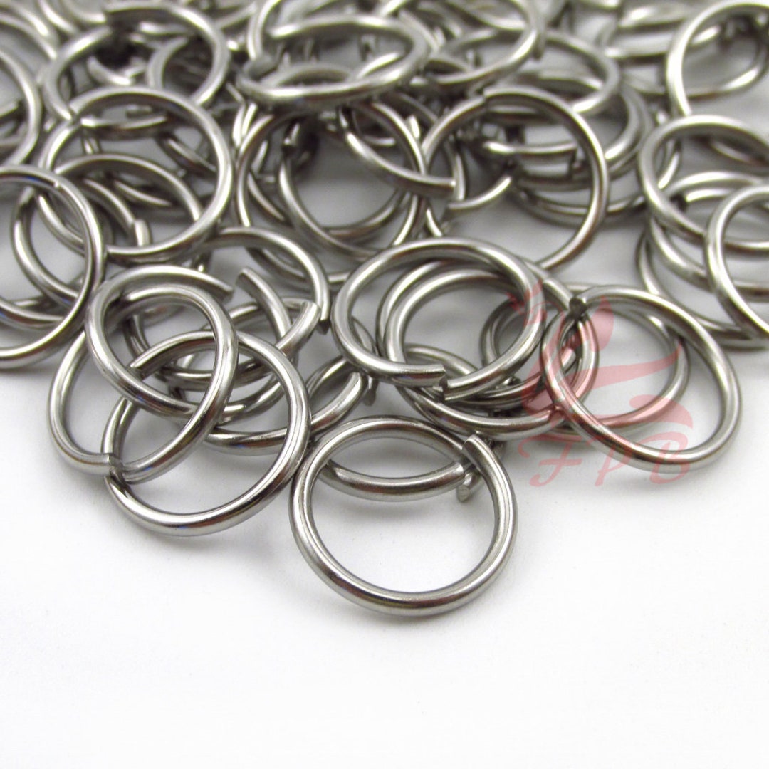 13mm Jump Rings - 50/100/200 Wholesale Stainless Steel 14 Gauge Open ...
