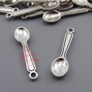 10 Spoon Charms 24mm Wholesale Antiqued Bronze Kitchen Food Pendants ...