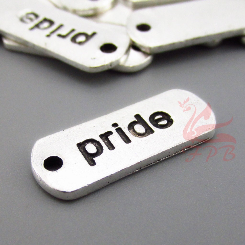 10 Pride Charms 21mm Wholesale Antiqued Silver Plated Pendants - Etsy