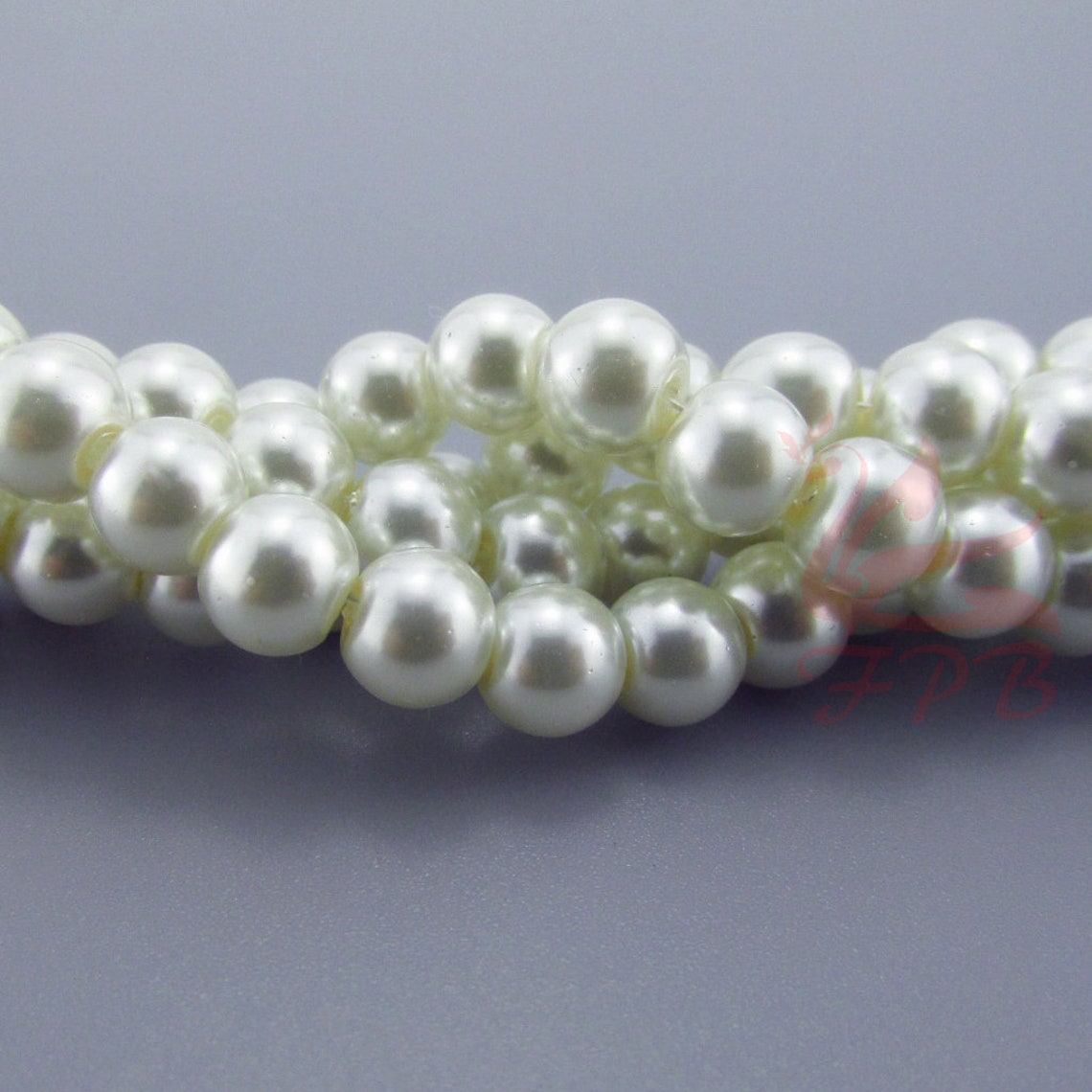 150 White Imitation Pearl Beads 6mm Bulk Glass Pearl Beads GB0012540 - Etsy