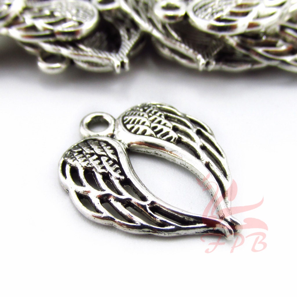 10 Angel Wing Charms 22mm Wholesale Gold Plated Angel Pendants - Etsy