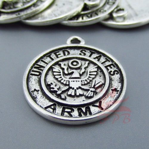 5 Army Charms 23mm Wholesale Antiqued Silver Plated Pendants - Etsy