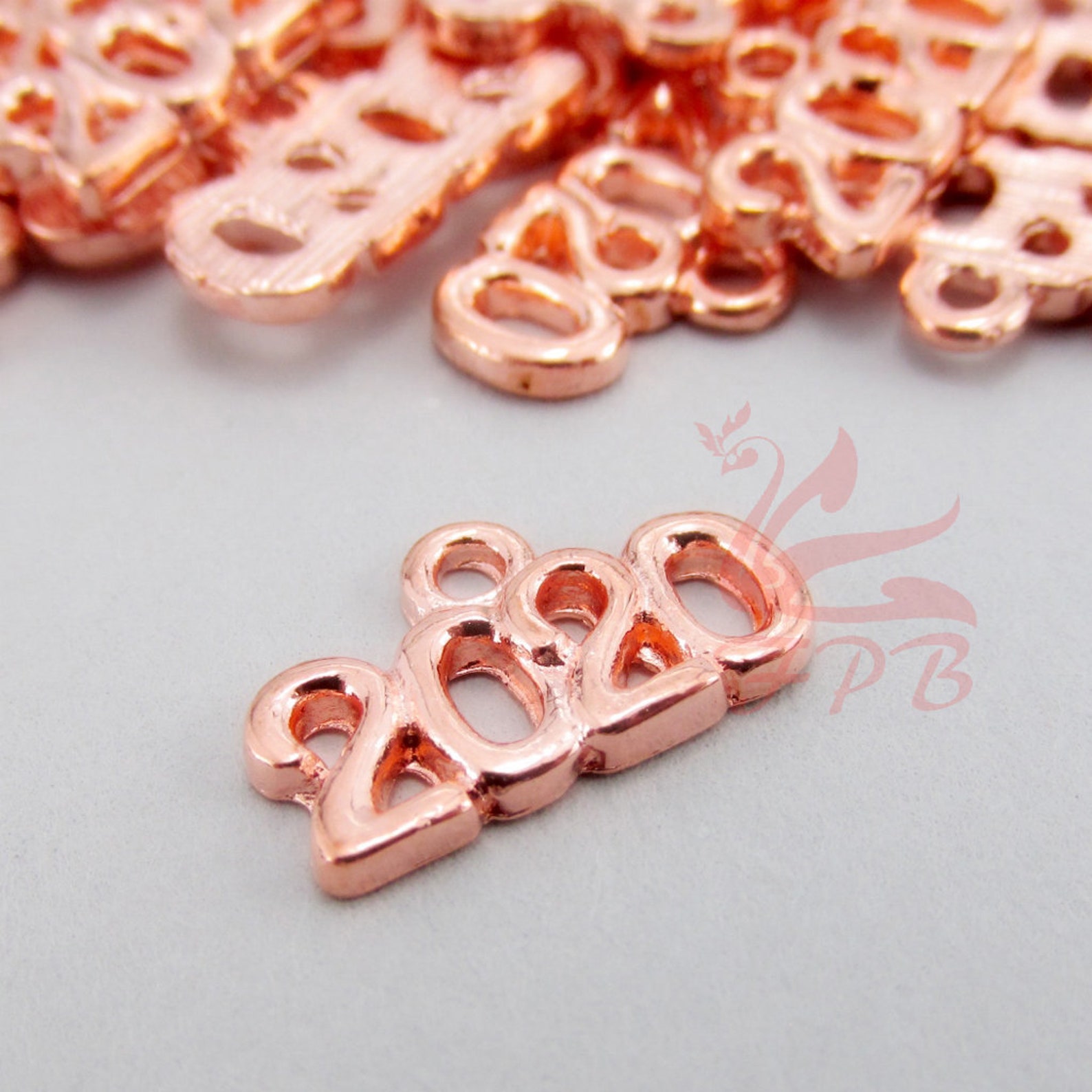 10 Year 2020 Charms 14mm Wholesale Gold Plated Pendants GC0215911 - Etsy