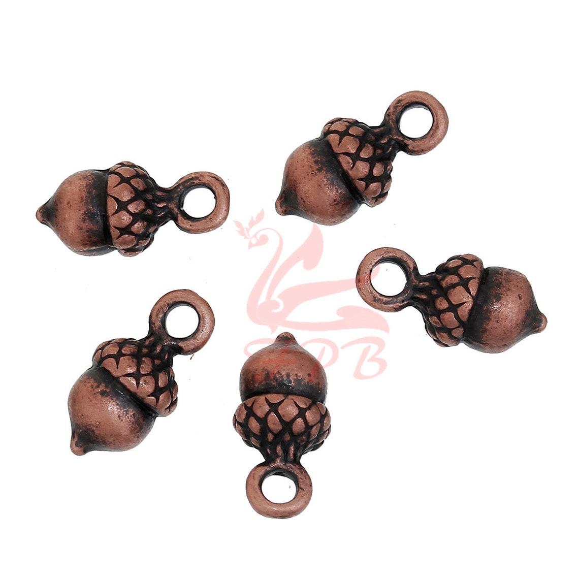 10 Copper Acorn Charms 14mm Wholesale Antiqued Copper Autumn - Etsy