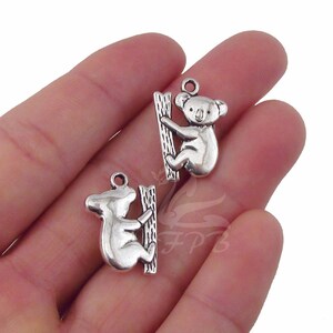 10 Koala Charms 20mm Wholesale Antiqued Silver Plated Pendants ...