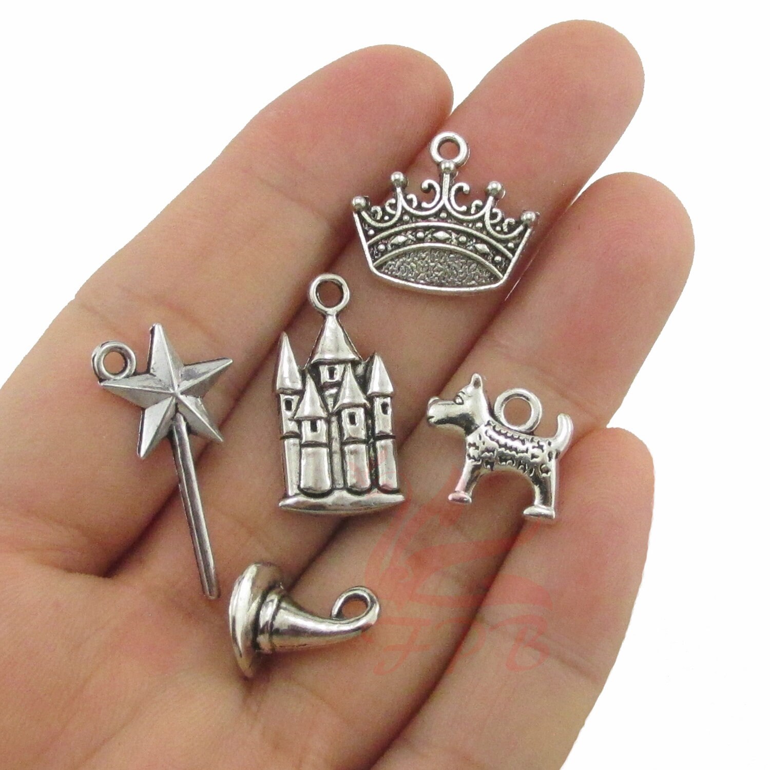 Wizard of Oz 15 Pieces Charm Set - Wholesale Antiqued Silver Plated ...