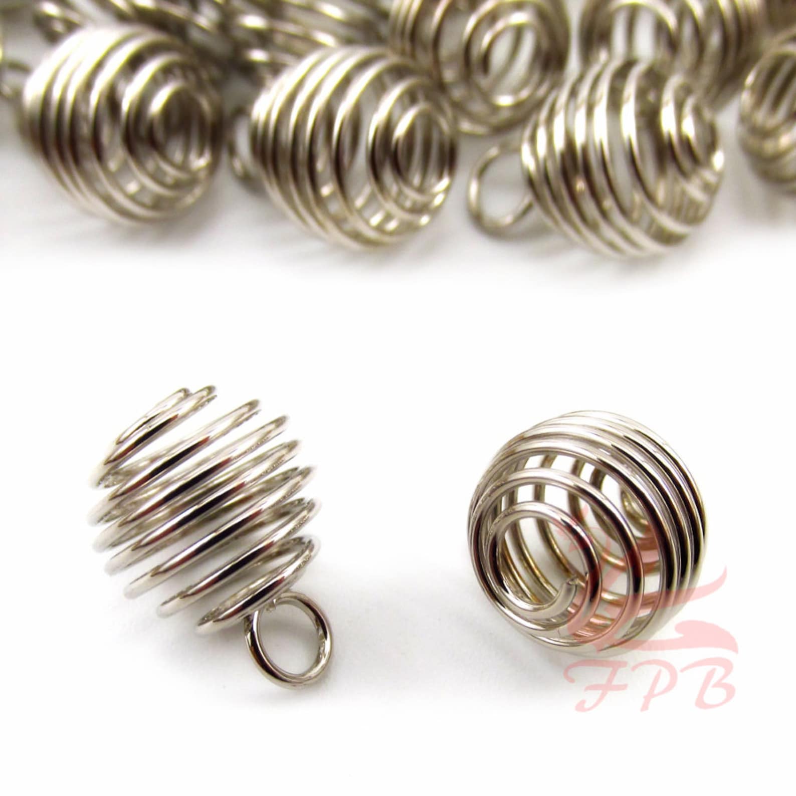 10 Spiral Bead Cage Charms 13mm Wholesale Gold Plated Pendants - Etsy
