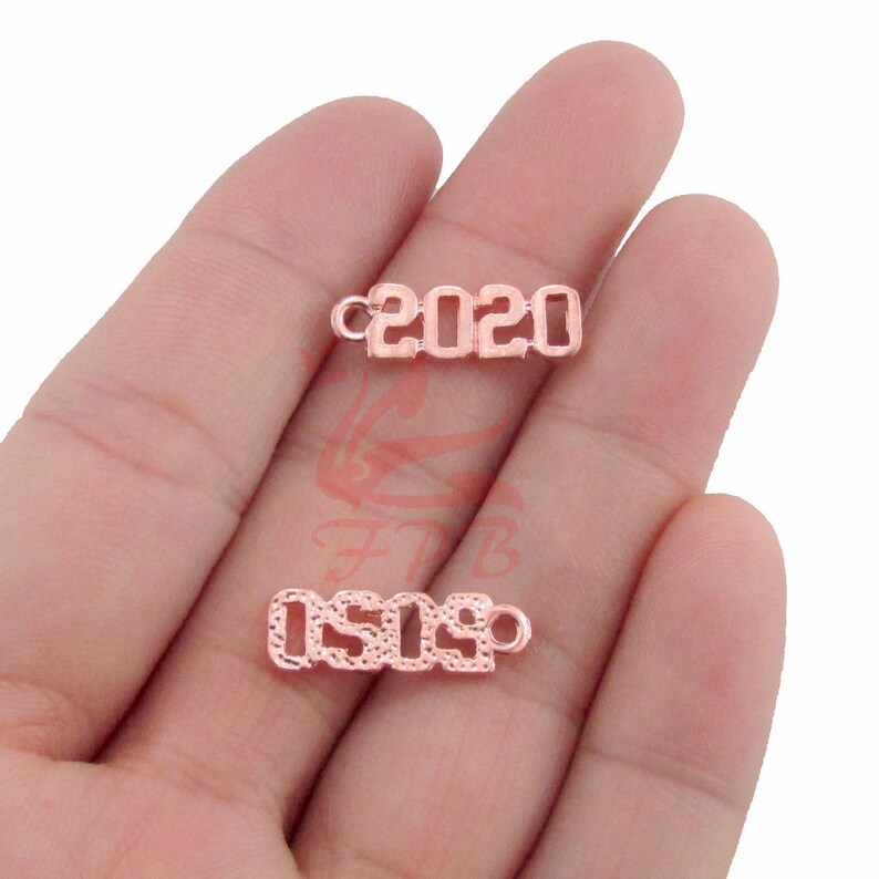 10 Year 2020 Charms 20mm Wholesale Rose Gold Plated Pendants GC0216244 ...
