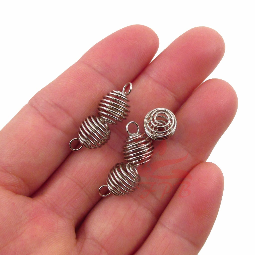 10 Spiral Bead Cage Charms 13mm Wholesale Gold Plated Pendants - Etsy
