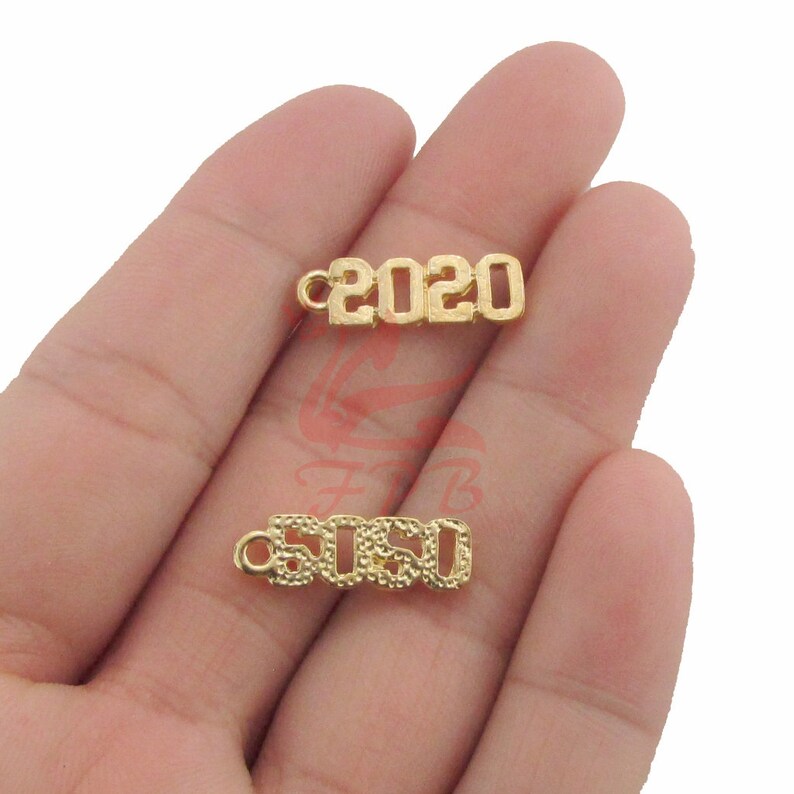 10 Year 2020 Charms 20mm Wholesale Rose Gold Plated Pendants GC0216244 ...