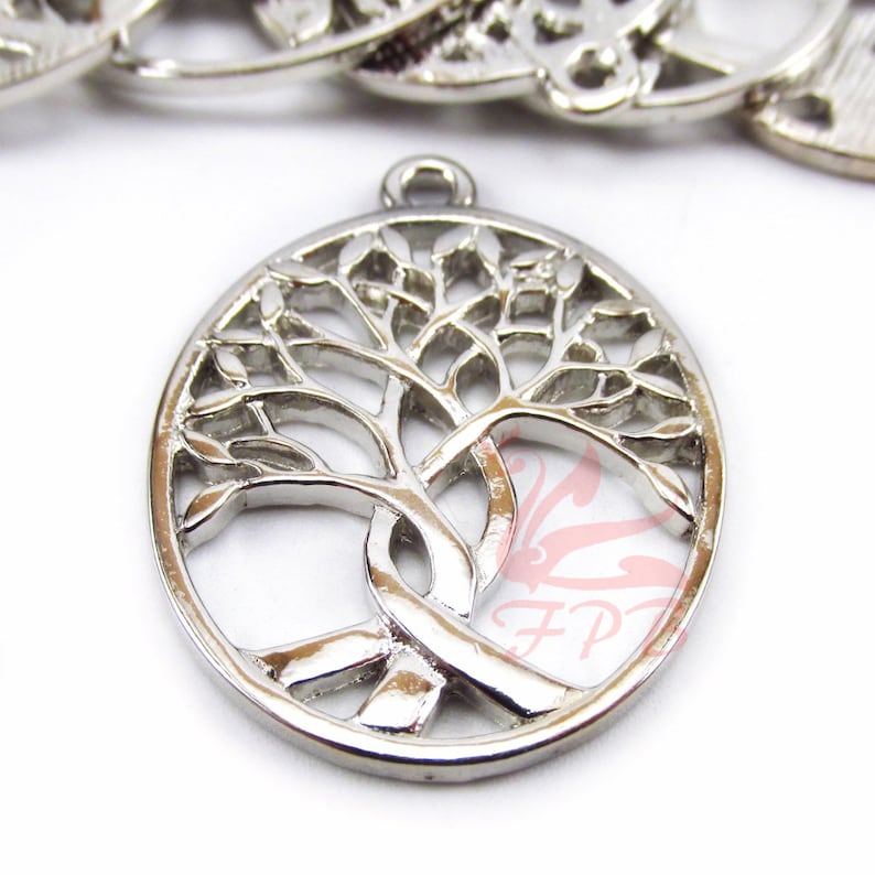 2 Tree of Life Charms 31mm Antiqued Bronze Tree Pendant for Jewelry ...