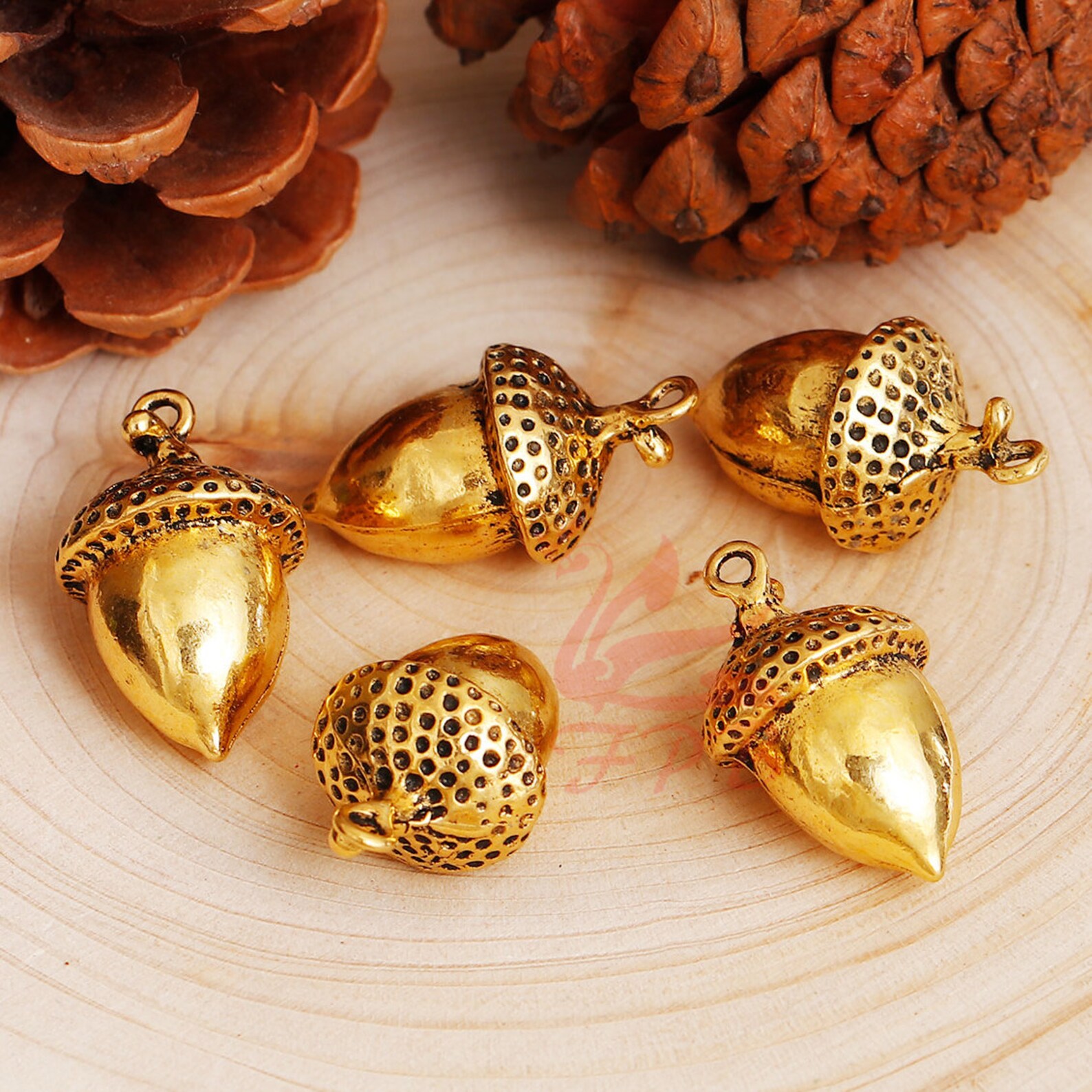 1 Acorn Charm 28mm Wholesale Antiqued Silver Large Autumn - Etsy