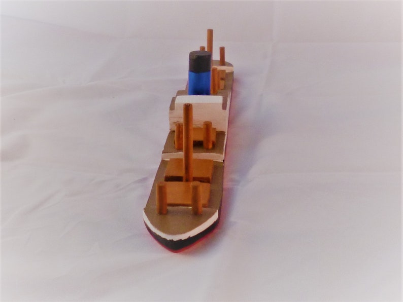 Wooden Ship Model Blue Funnel 'A' Boat 1940's General Cargo Ship ...