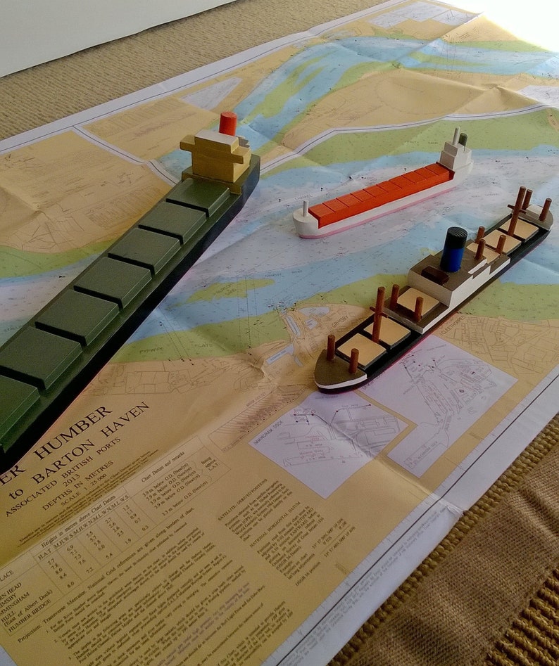 Wooden Ship Model - Blue Funnel 'A' Boat - 1940's General Cargo Ship ...