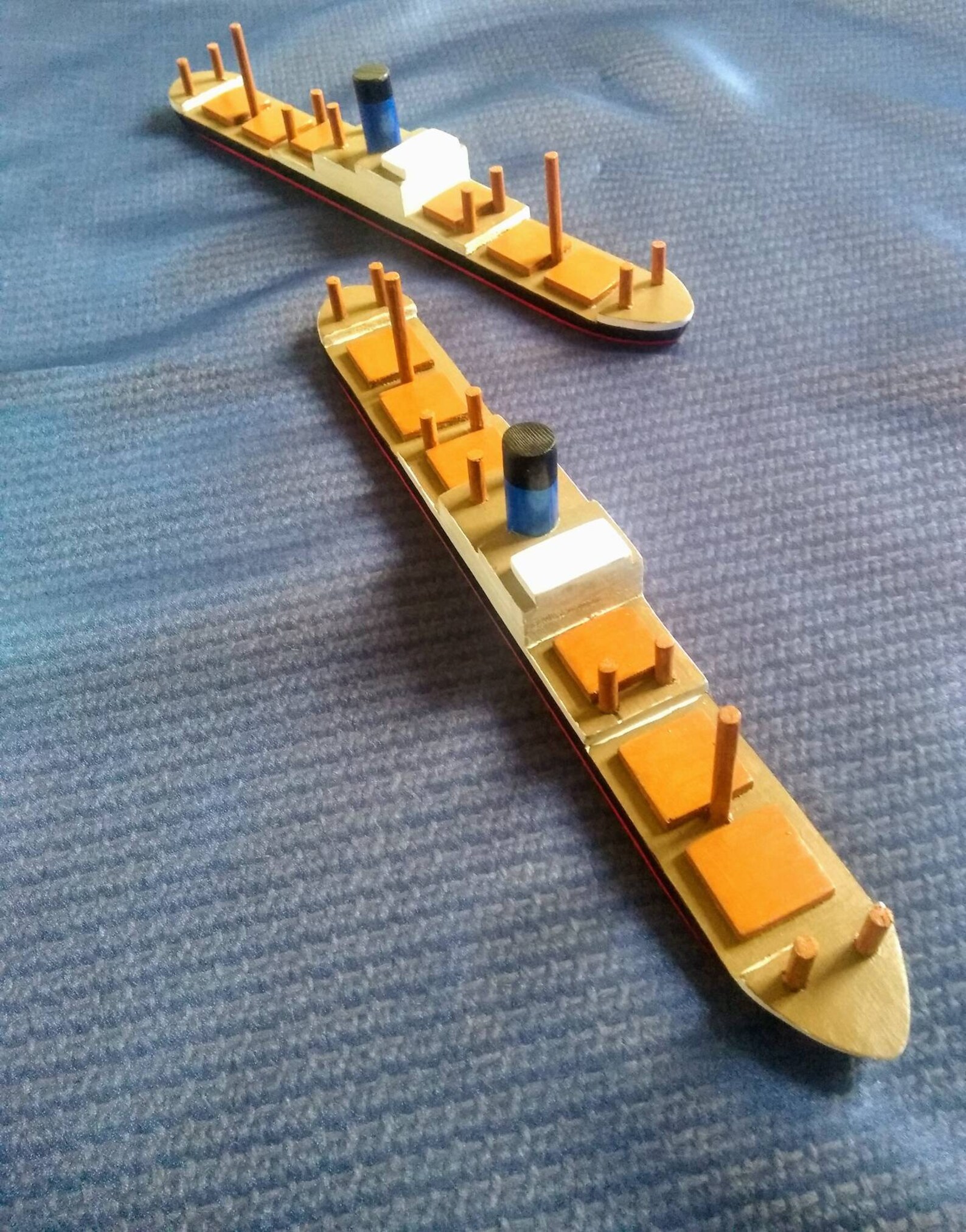Wooden Ship Model - Blue Funnel 'A' Boat - 1940's General Cargo Ship ...