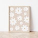 Custom Name Daisy Nursery Print, Beige Daisy Nursery Decor, Boho ...