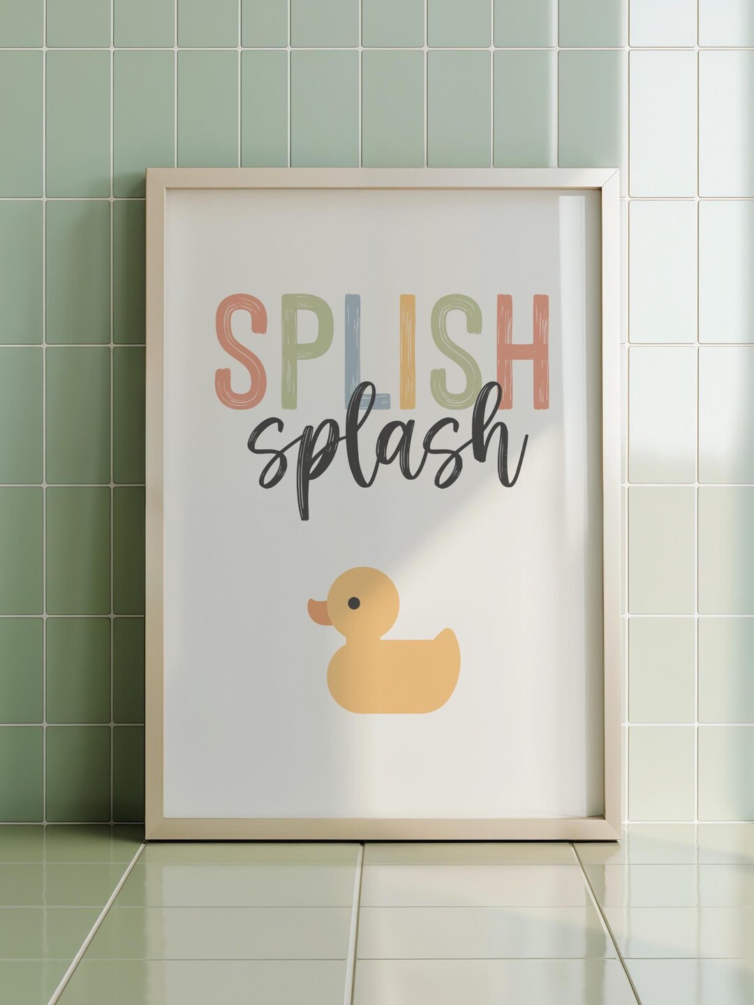 Splish Splash Kids Bathroom Print - SHIPPED TO YOU - Etsy