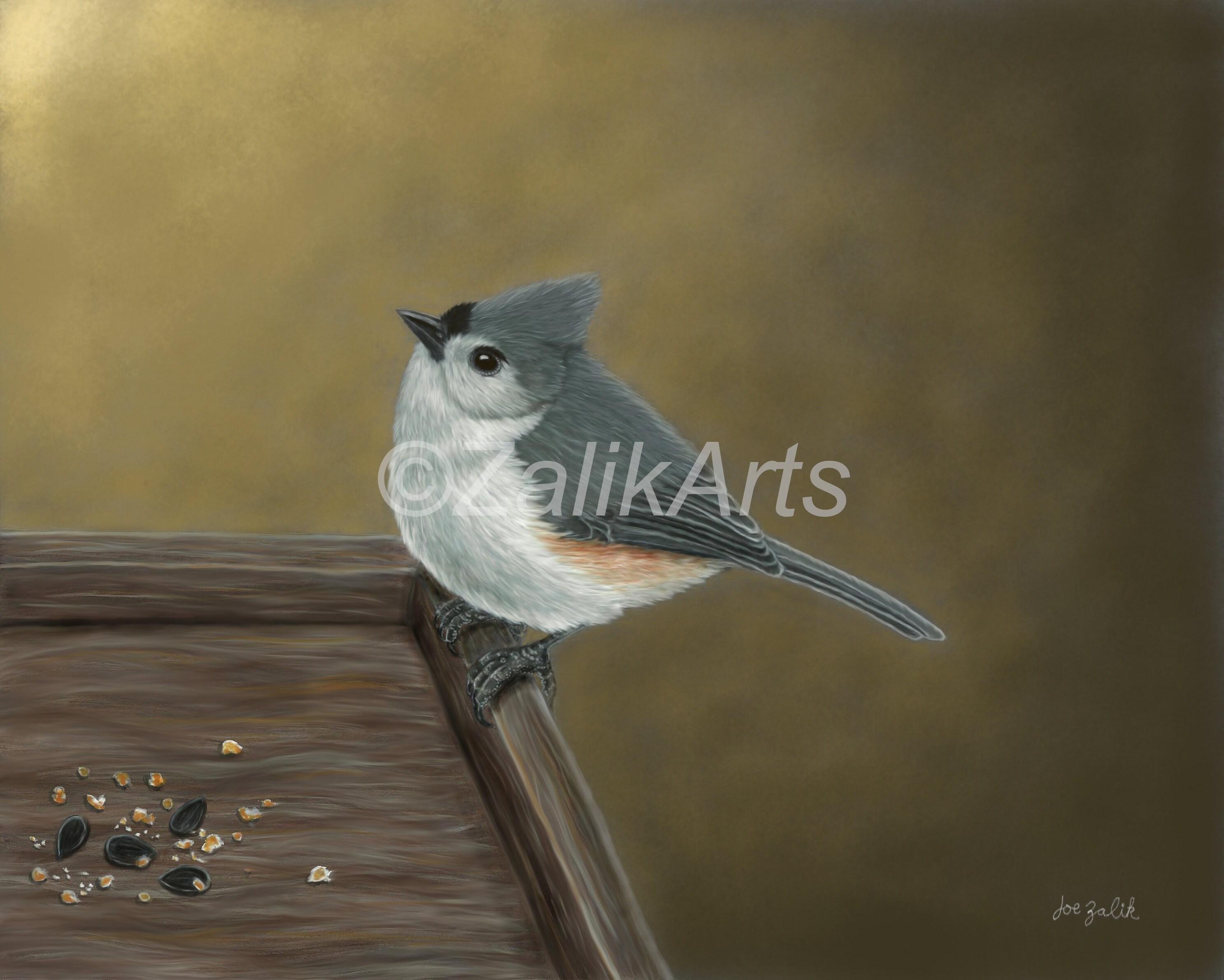 Tufted Titmouse Art Print, Bird Art, Titmouse Painting, Home Decor ...