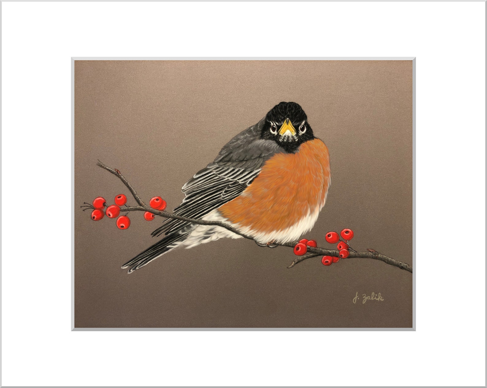 American Robin Print Bird Art Painting Home Decor Wall | Etsy