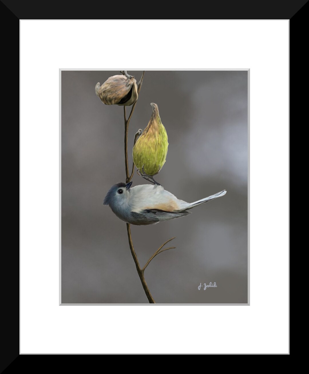 Tufted Titmouse Art Print, Bird Art, Titmouse Painting, Home Decor ...