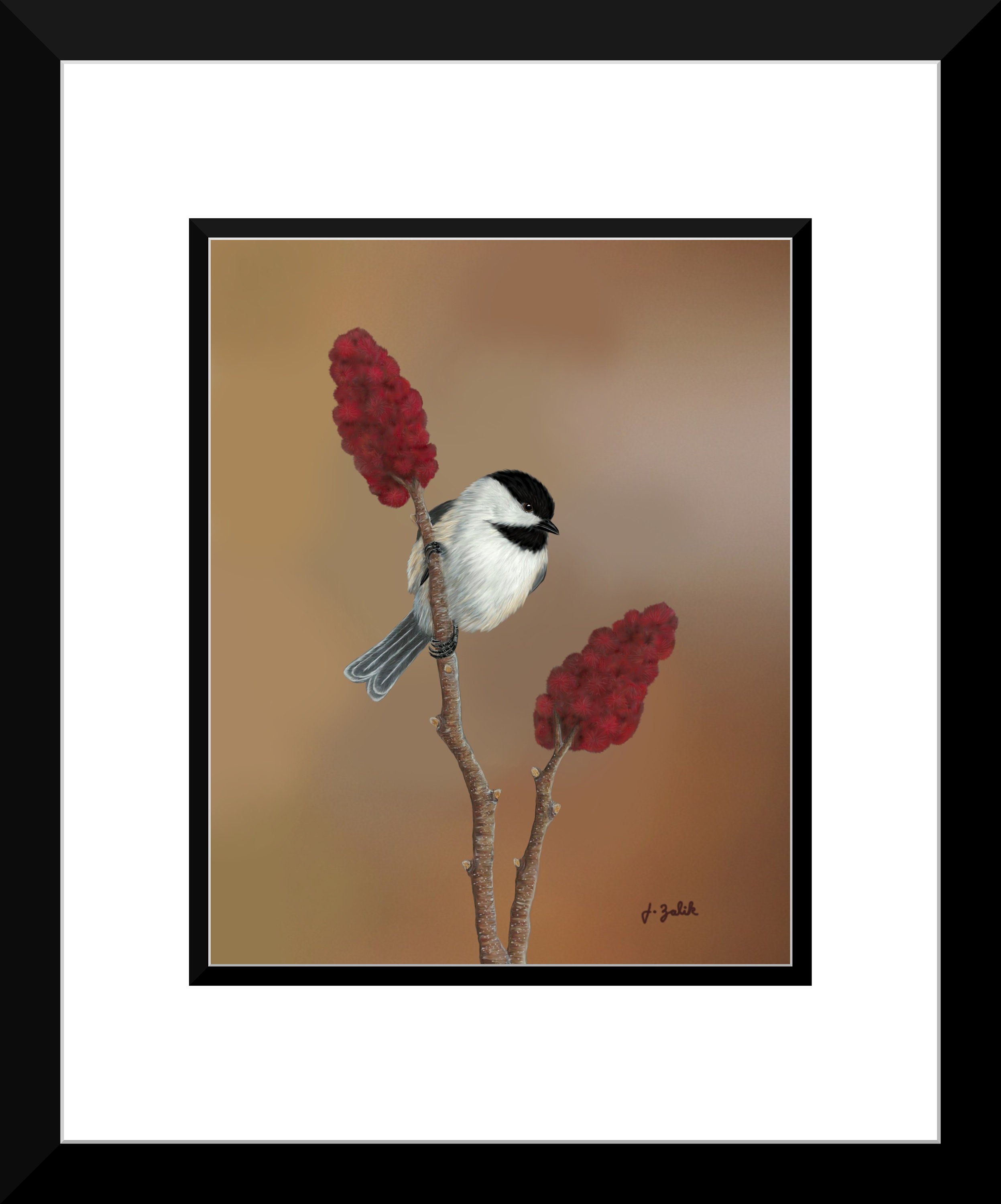 Black-capped Chickadee Art Print, Chickadee Painting, Home Decor, Wall ...