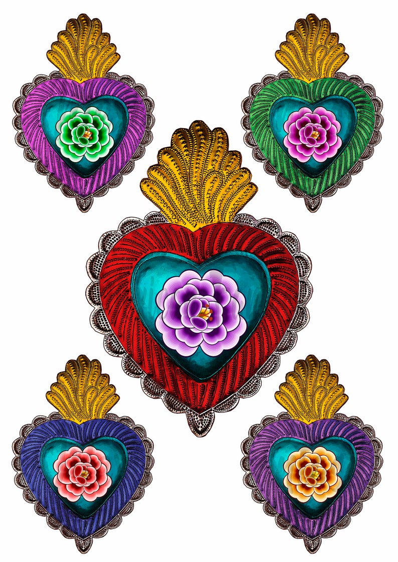 Sacred Heart Mexican Nicho Reliquary 3 Zip Folders 27 Digital ...