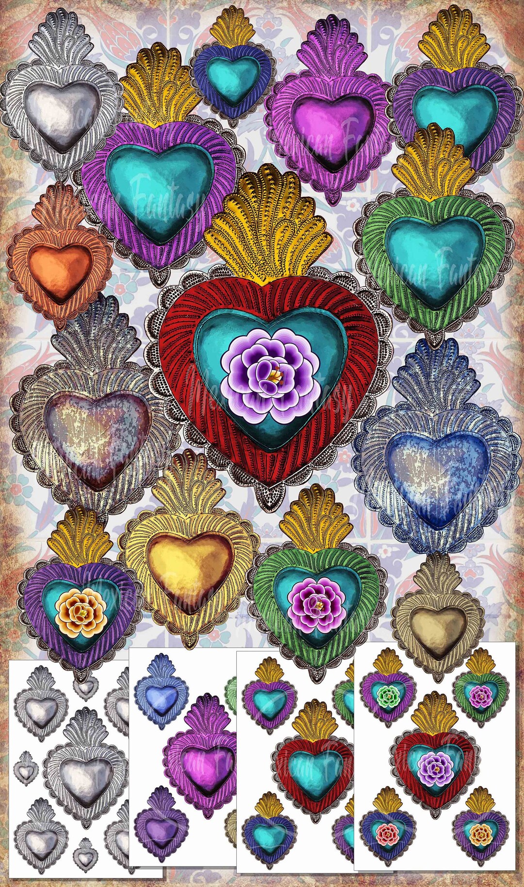 Sacred Heart Mexican Nicho Reliquary 3 Zip Folders 27 Digital ...