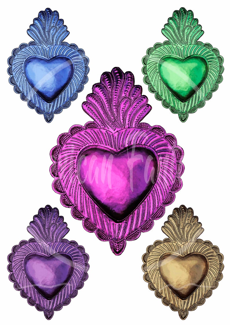 Sacred Heart Mexican Nicho Reliquary 3 Zip Folders 27 Digital ...