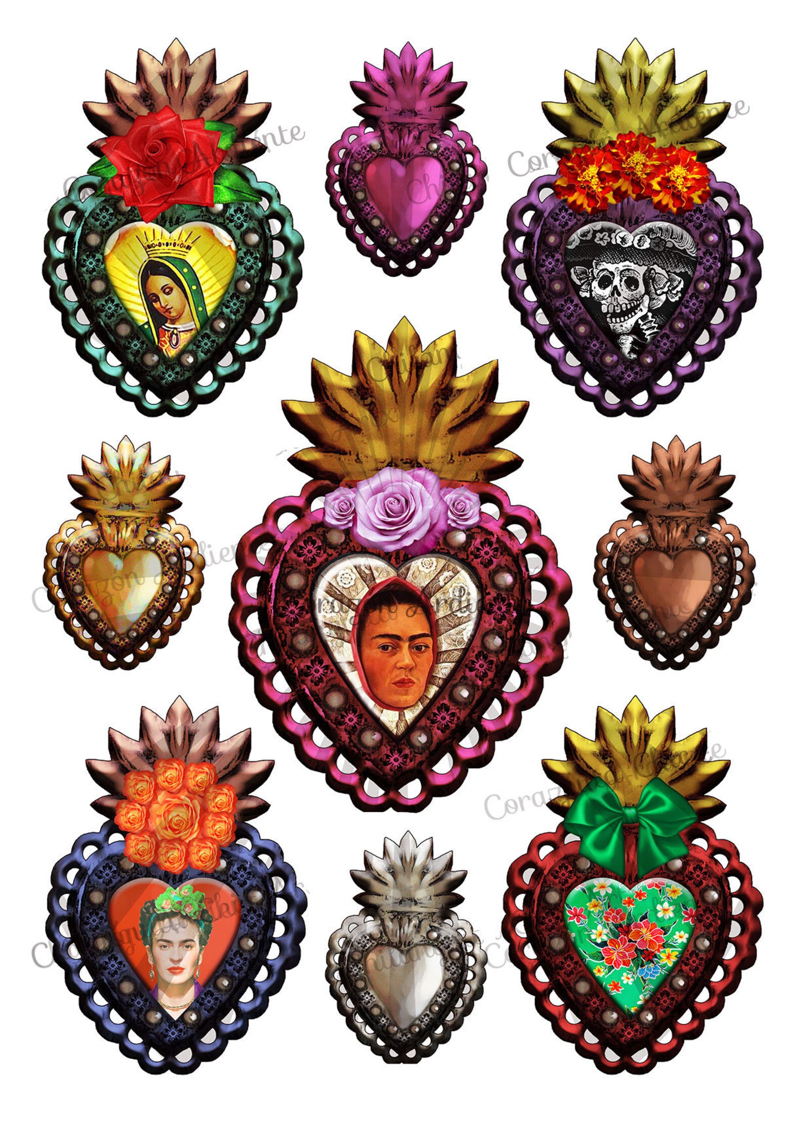 Sacred Heart Mexican Nicho Reliquary 3 Zip Folders 27 Digital ...