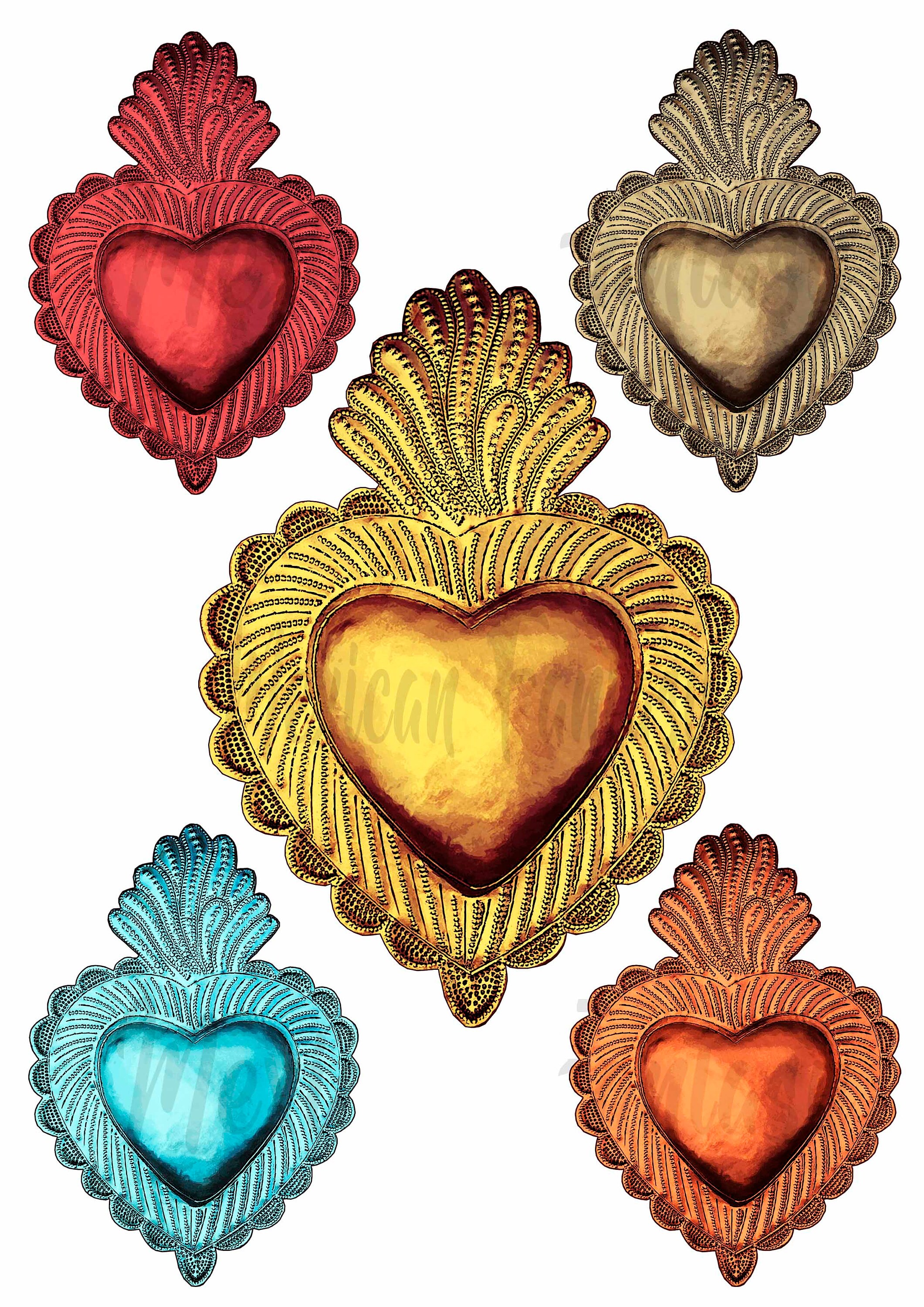 Sacred Heart Mexican Nicho Reliquary 3 Zip Folders 27 Digital ...