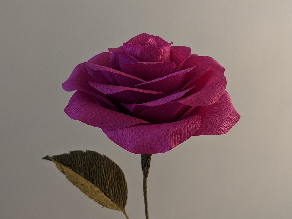 Downloadable Fine Crepe Paper Rose Template/pdf Printable - Etsy