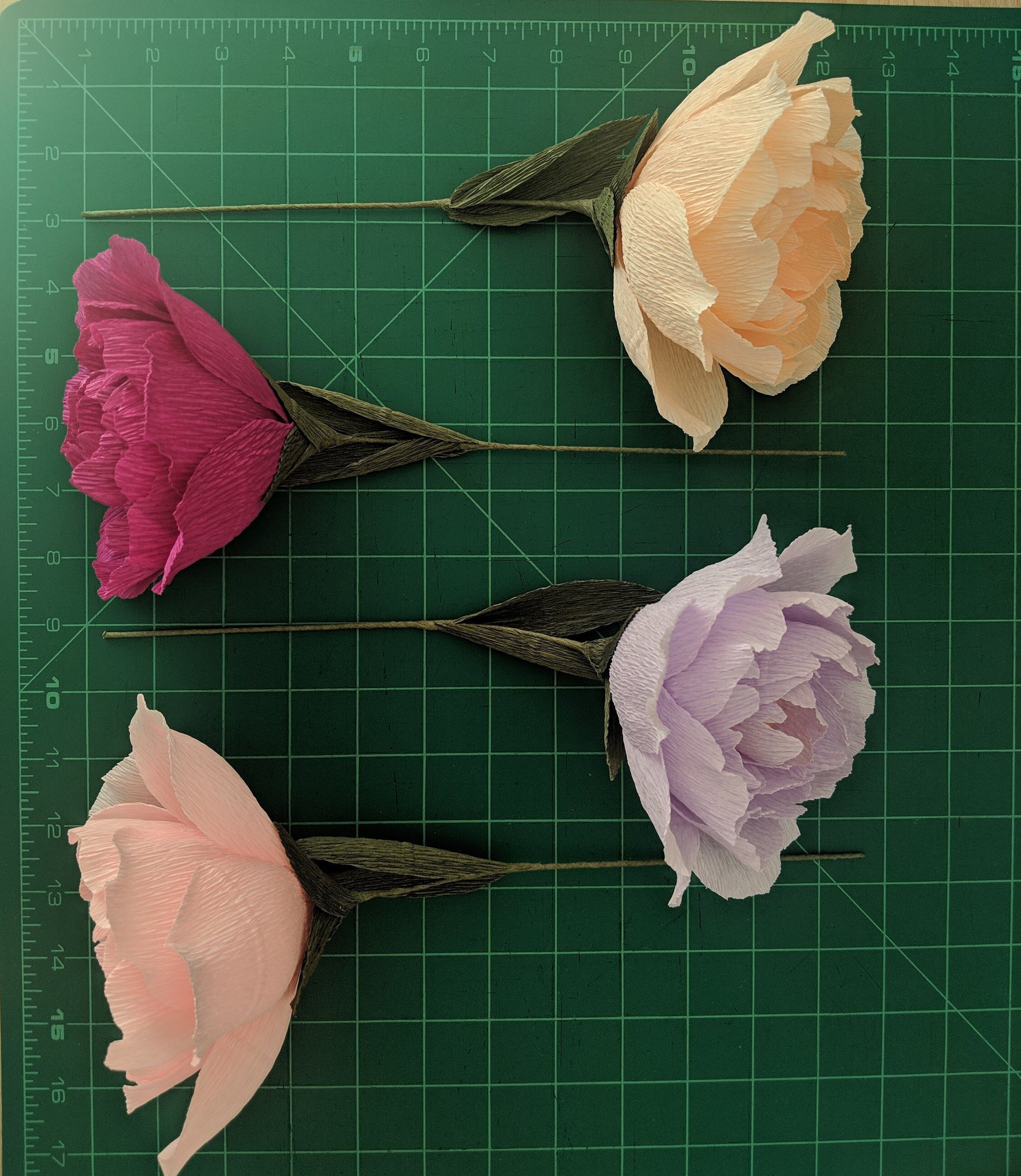 Downloadable Crepe Paper Peony Template/pdf Printable Download/diy ...