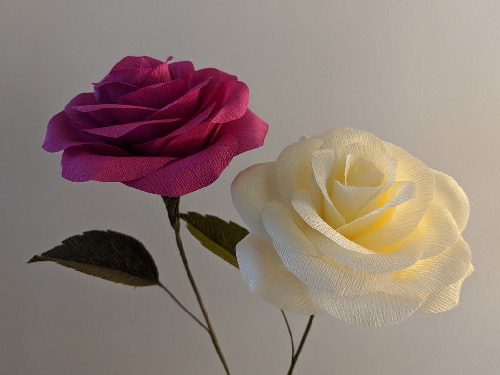 Downloadable Fine Crepe Paper Rose Template/pdf Printable - Etsy