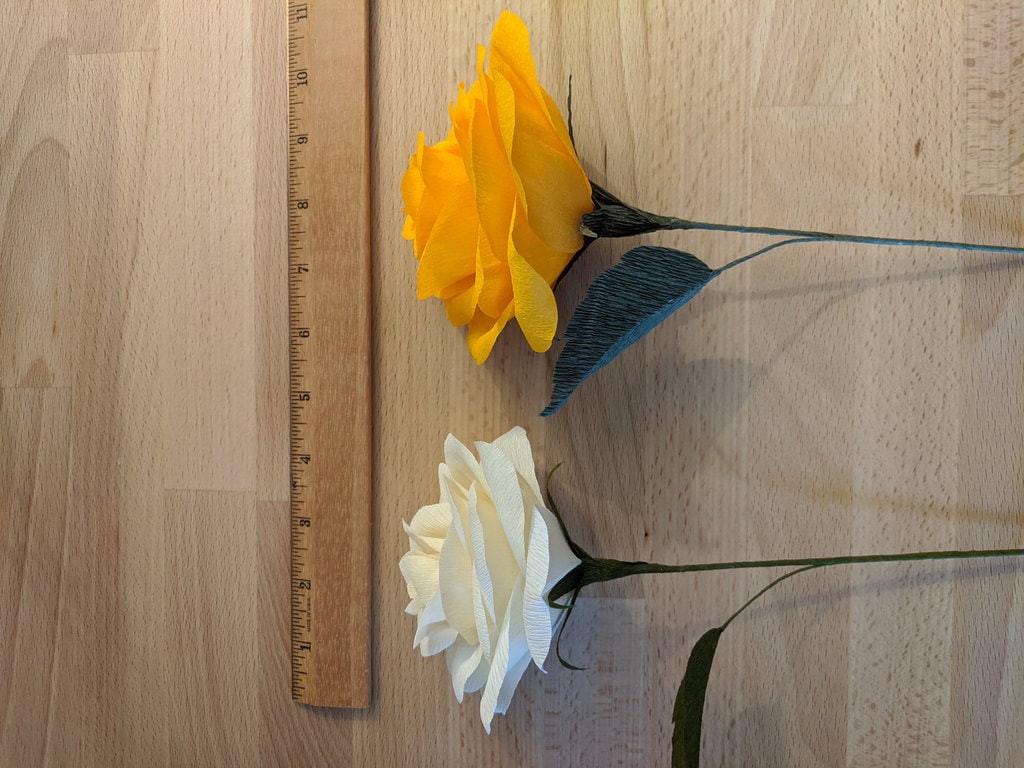 Downloadable Fine Crepe Paper Rose Template/pdf Printable - Etsy