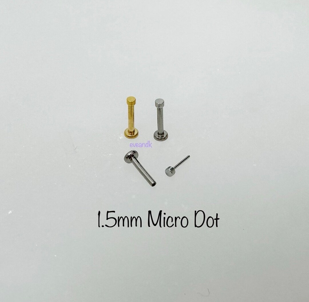 Teeny Tiny 1.5mm Dot Threadless Push-in Labret Micro Dot - Etsy