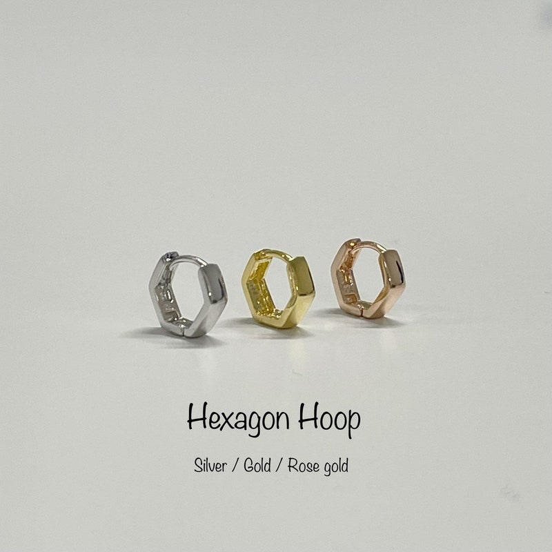 Hexagon Hoop - Etsy