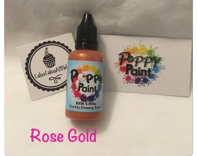 Rose Gold Poppy Paint Chocolate Fondant Gumpaste - Etsy