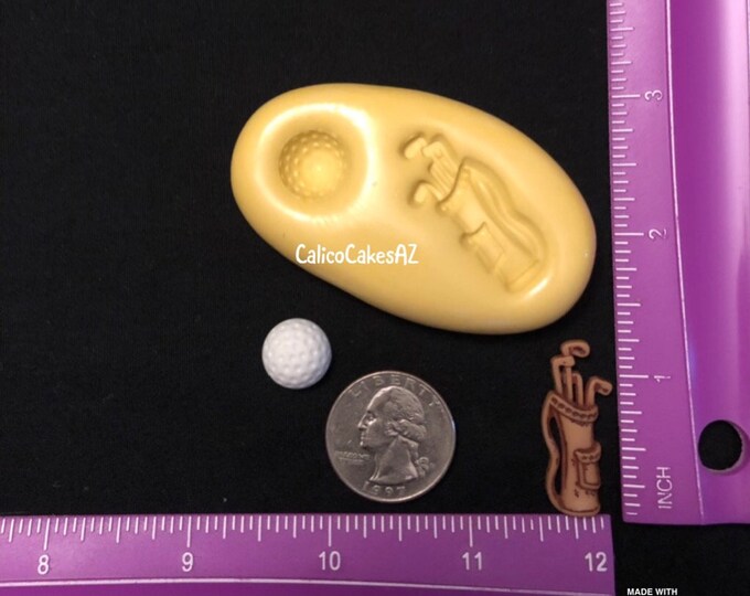 Golf Bag and Golf Ball Fondant Mold Gumpaste - Etsy