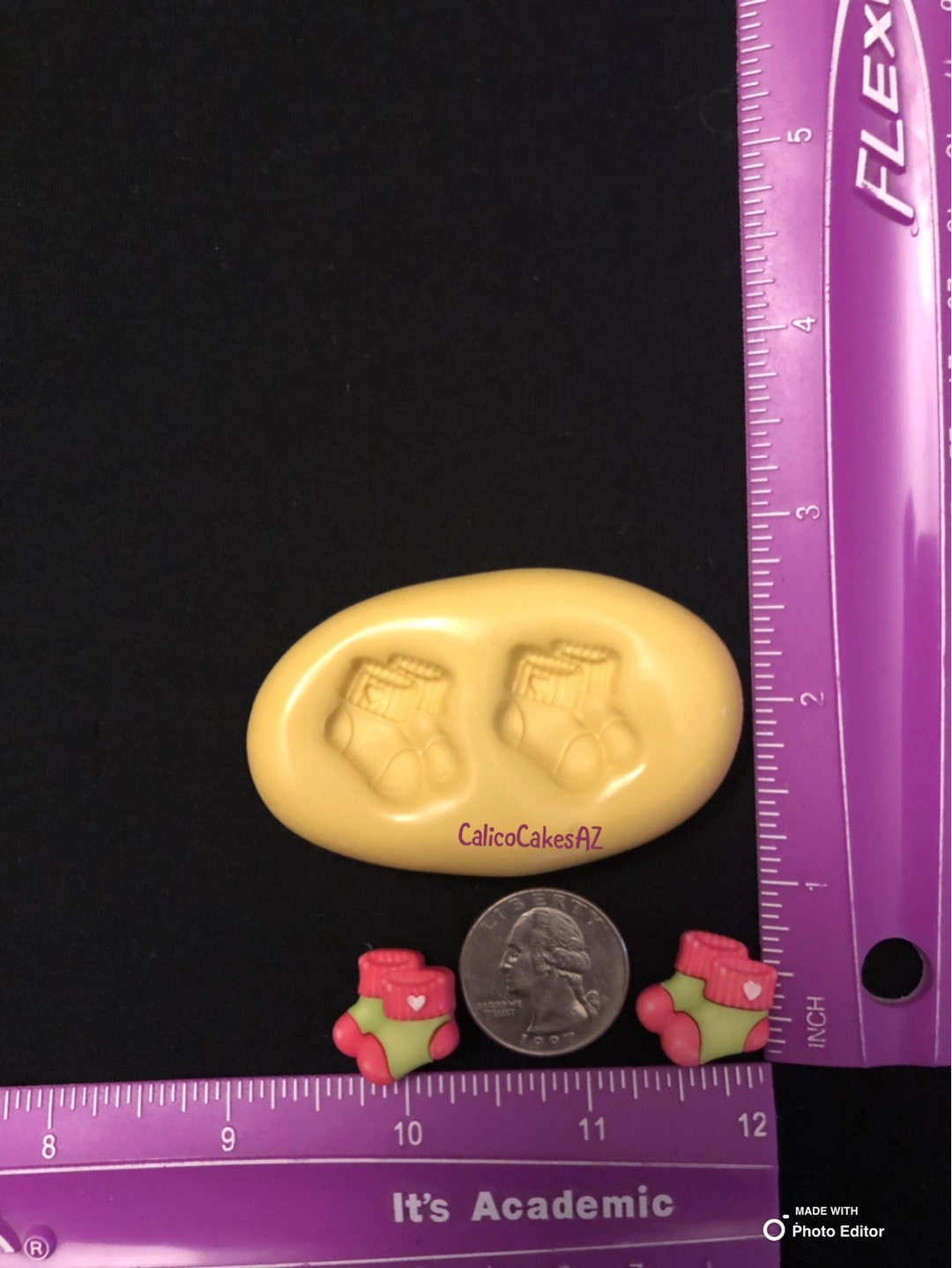 Baby Bootie Fondant Mold Socks Gumpaste Baby Shower - Etsy