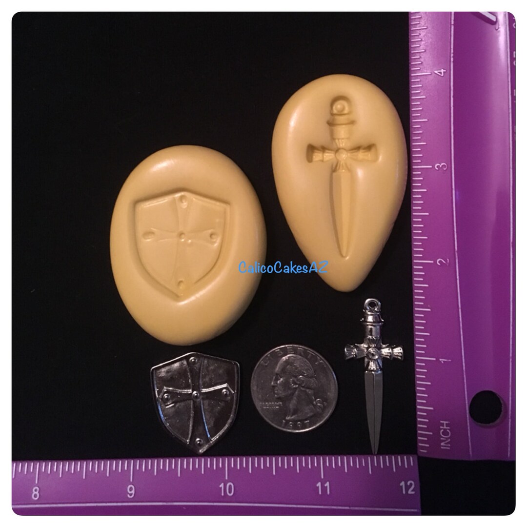 Sword & Shield Fondant Mold Set Gumpaste - Etsy