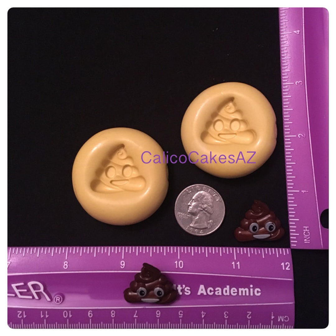 Poop Emoji Fondant Mold Set Gumpaste Chocolate - Etsy