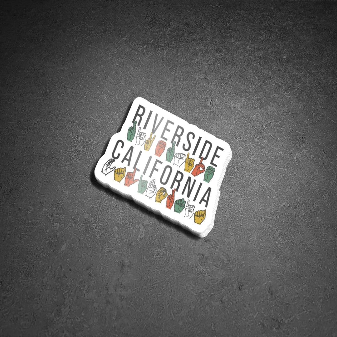 ASL "riverside" Sign Language Sticker - Etsy