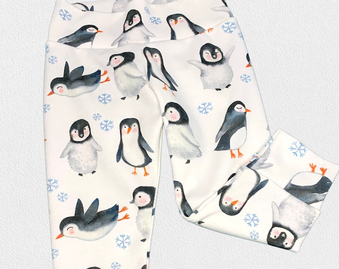 Penguin Print Pajama Pants, Women Soft Pajamas, Elastic Waist Comfy ...