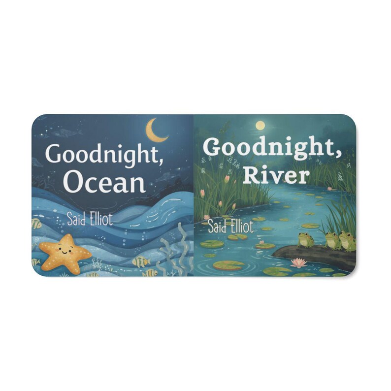 Personalized Board Book Goodnight Little World Custom Name Baby Bedtime ...