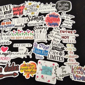 Motivational Spanish Quotes Stickers Vinyl Matte Stickers 25 Count per ...