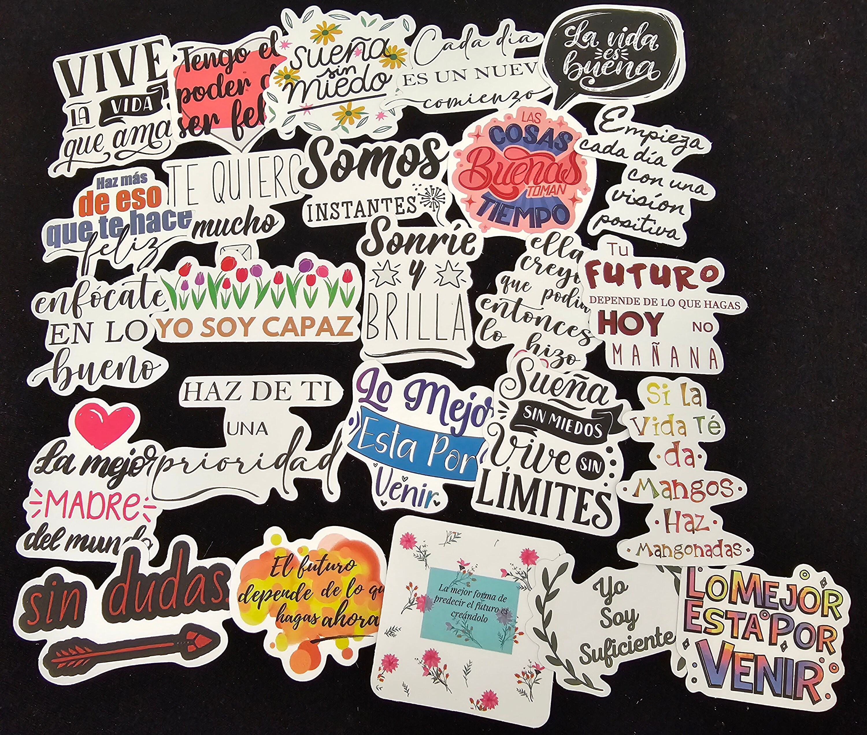 Motivational Spanish Quotes Stickers Vinyl Matte Stickers 25 Count per ...